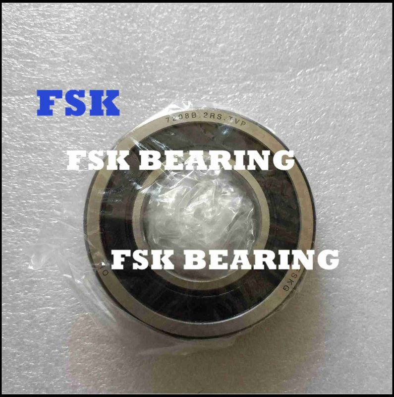 Tipe Sealed 7208-B-2RS-TVP Presisi Sudut Kontak Bearing Nylon Cage