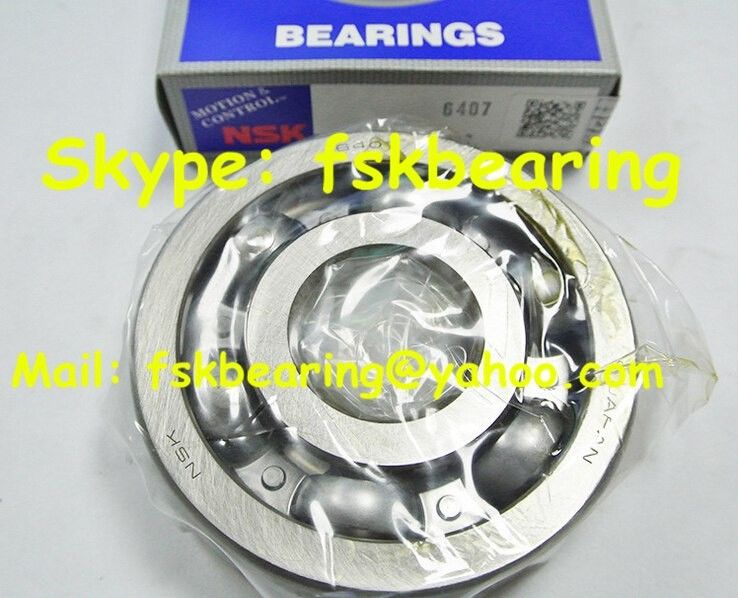Suhu Tinggi 6407 NSK Ball Bearing Baris Tunggal 35 × 100 × 25mm